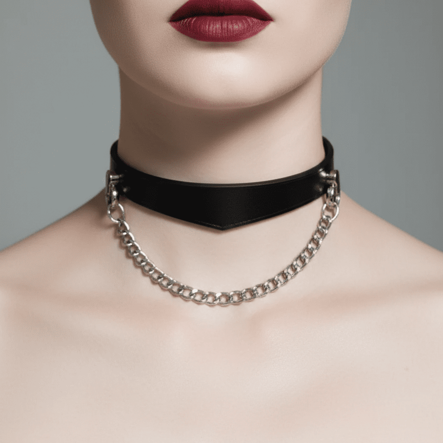 V-Shaped Leather Day Collar | Adjustable Full-Grain Cowhide by ...